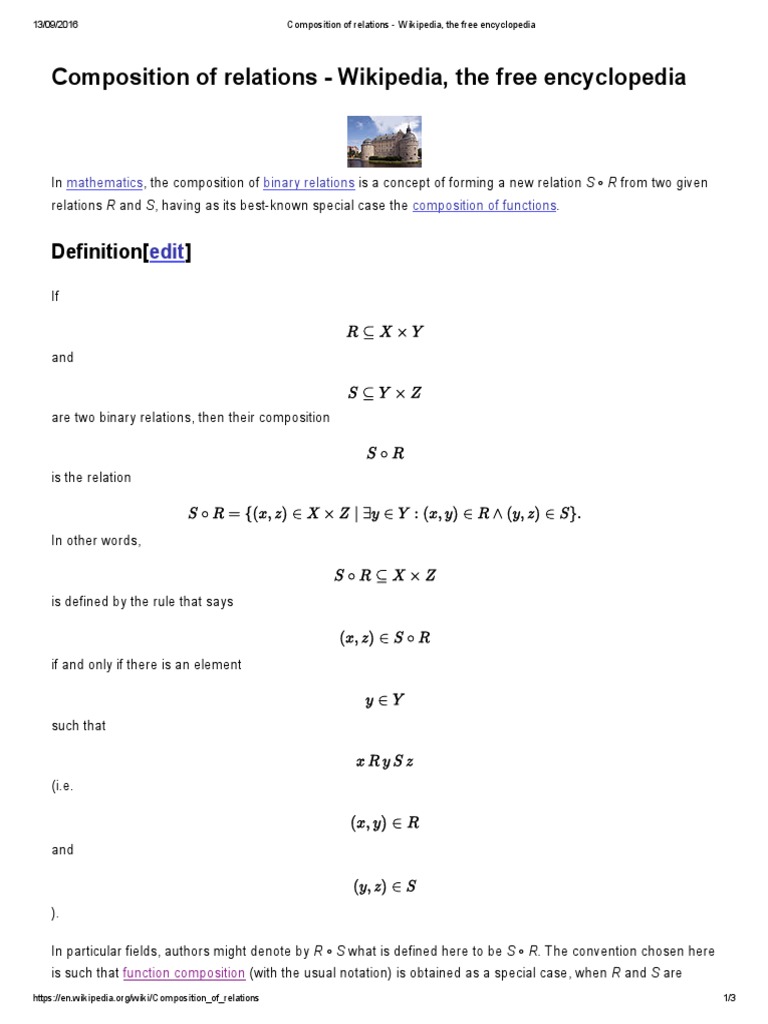 Composition of Relations | PDF | Mathematical Structures | Analysis