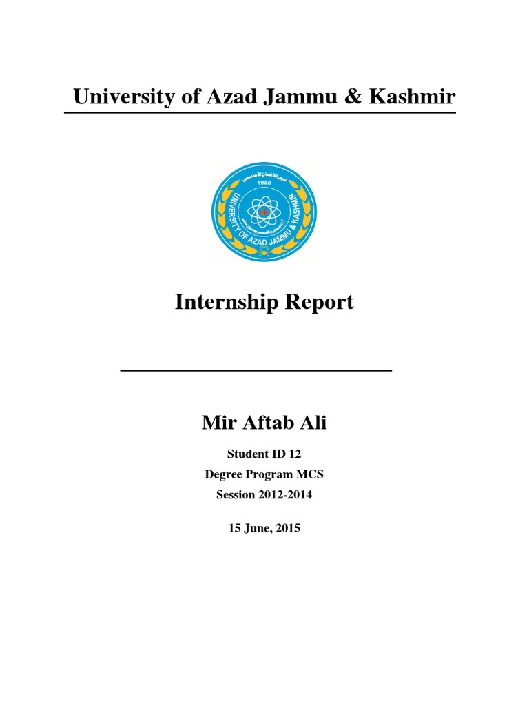 University of Azad Jammu & Kashmir: Mir Aftab Ali | PDF | Internship | Job Hunting