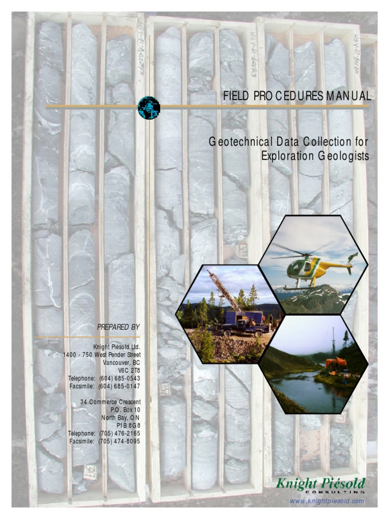 Geo Technical Data Collection Manual | PDF | Geotechnical Engineering ...