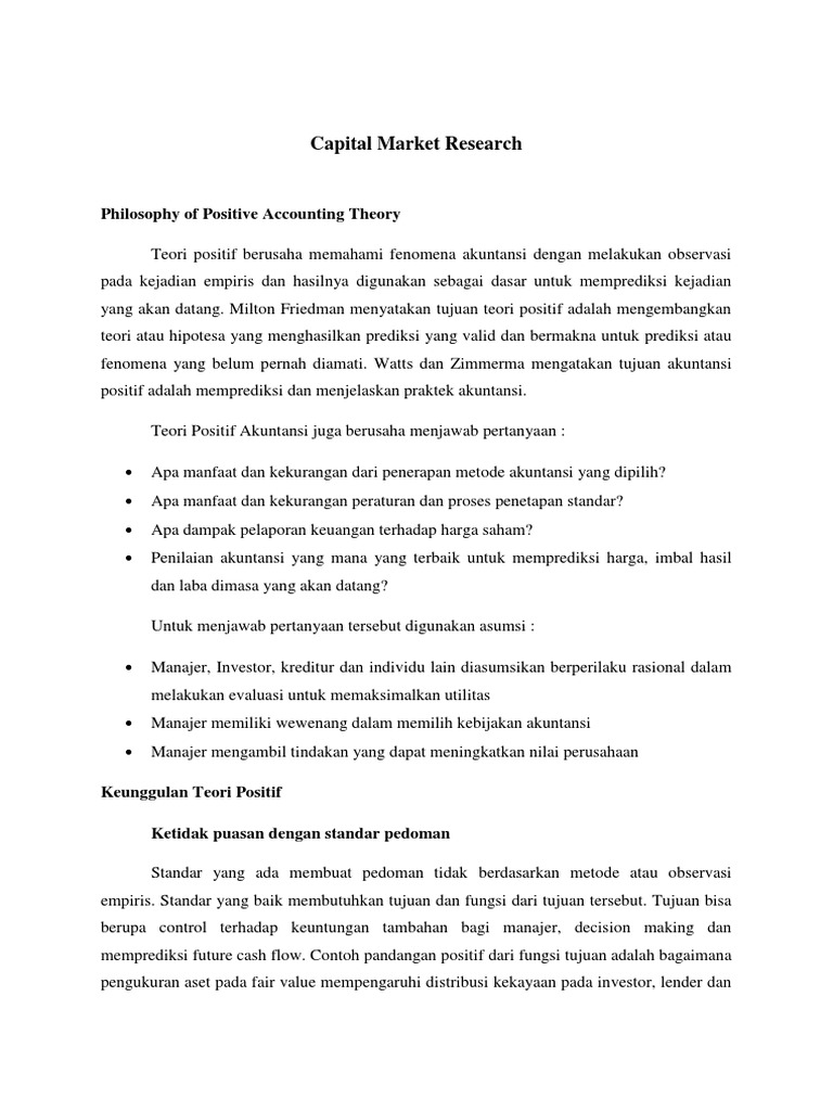 Capital Market Research | PDF