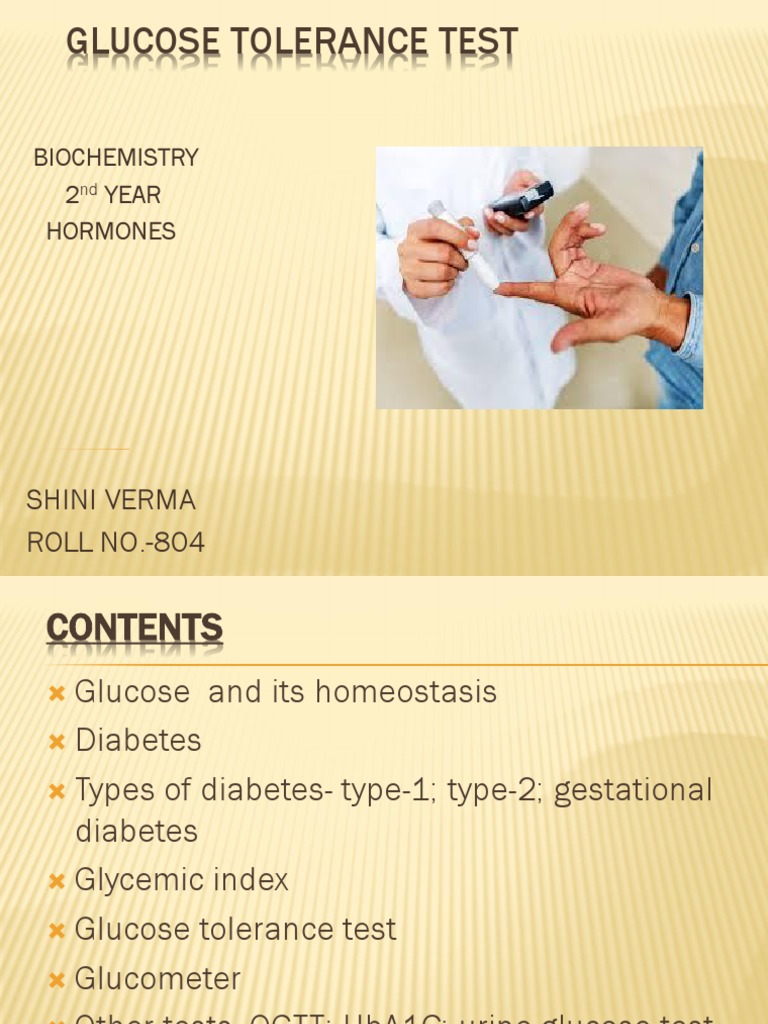 Glucose Tolerance Test | PDF | Glycated Hemoglobin | Diabetes Mellitus