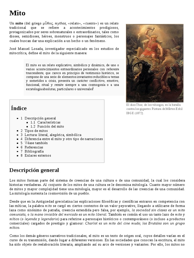 10 Mito | PDF | Historias Tradicionales | Mitología