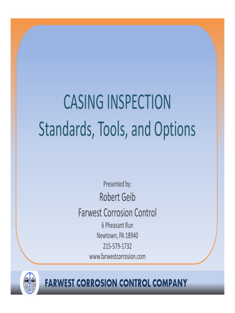 Casing Inspection | PDF | Pipeline Transport | Corrosion