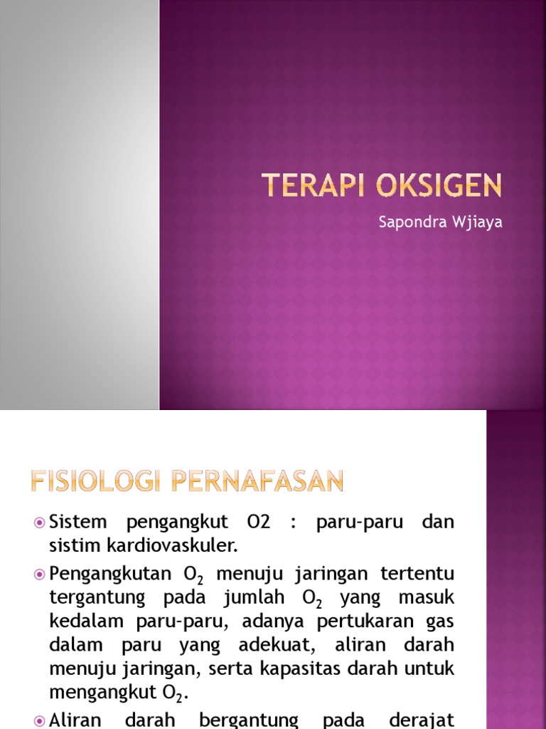 Terapi Oksigen | PDF | Sains & Matematika