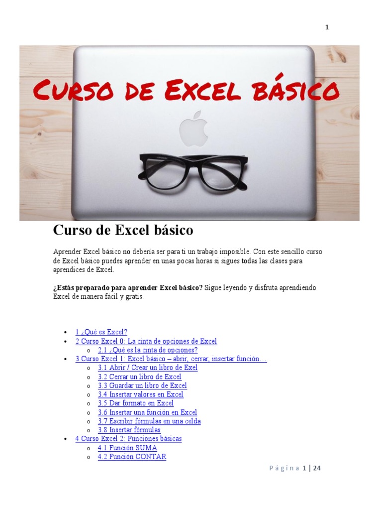 Excel Básico | PDF | Microsoft Excel | Archivo de computadora