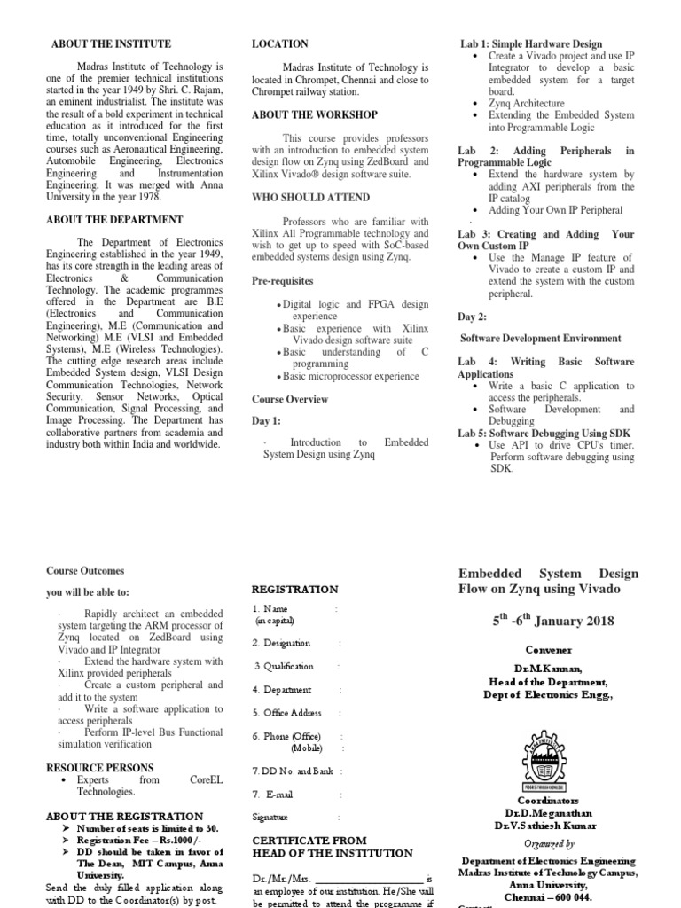 Brochure Vlsi Design | PDF | Embedded System | Office Equipment