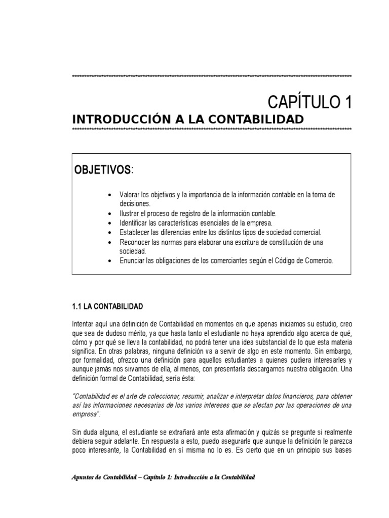 Capitulo 1 Libro Contabilidad y Finanzas (Para Actividad) | PDF ...