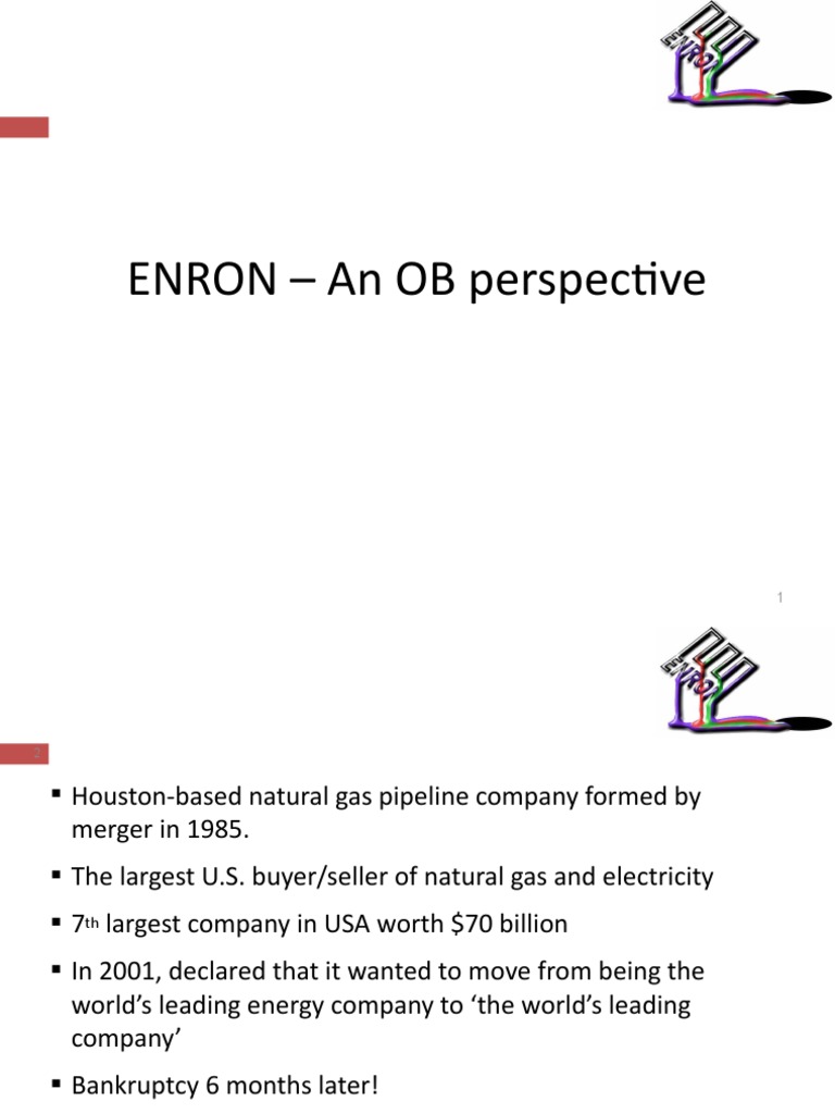 An Organizational Behavior Perspective on the Collapse of Enron ...