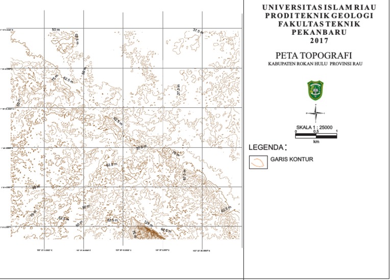 Peta Topografi Rokan Hulu Dery | PDF