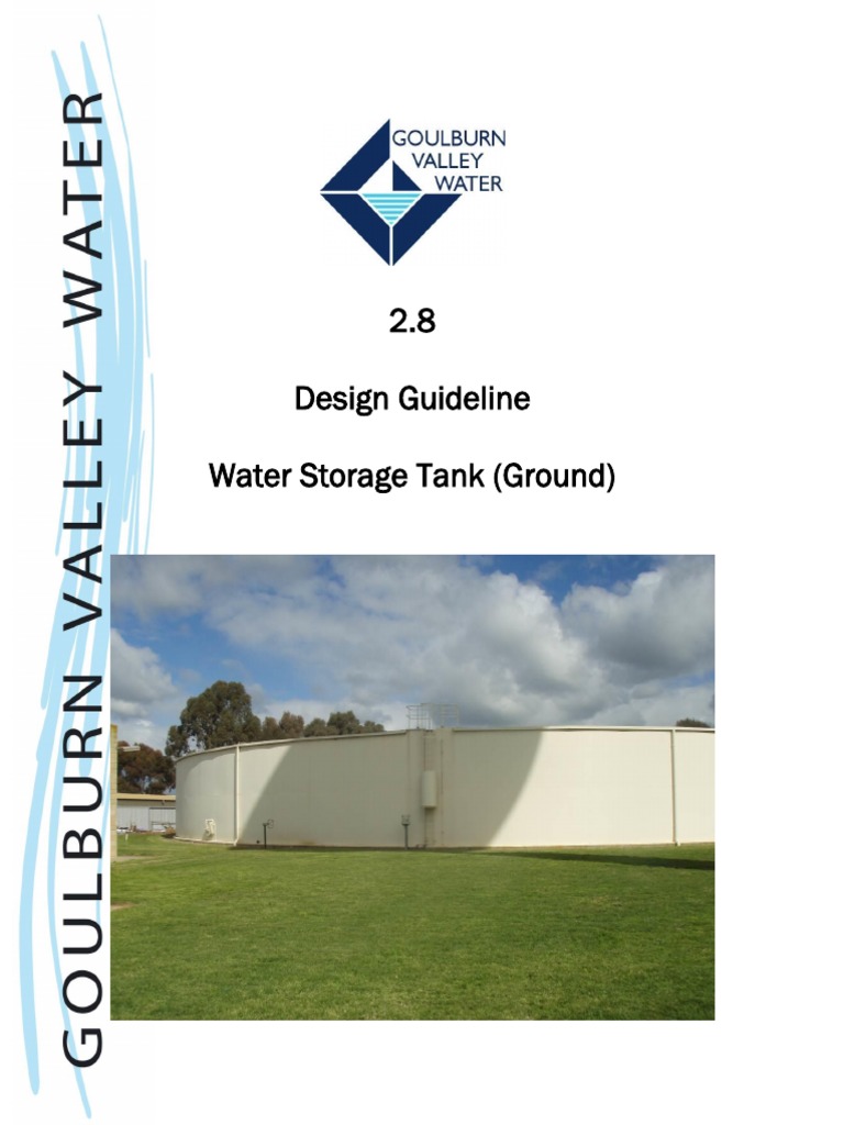 Design Guidelines Water Storage Tank Ground | PDF | Roof | Storm Drain