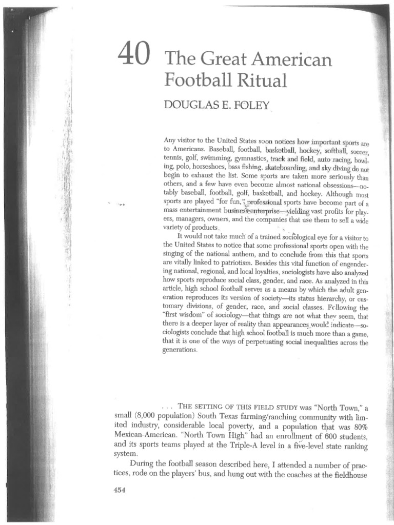 Great American Football Ritual | PDF