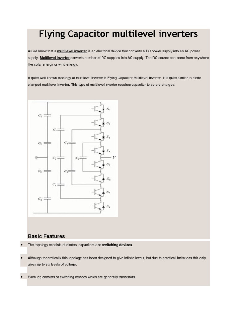 Flying Capacitor Multilevel Inverters | PDF | Power Inverter | Capacitor