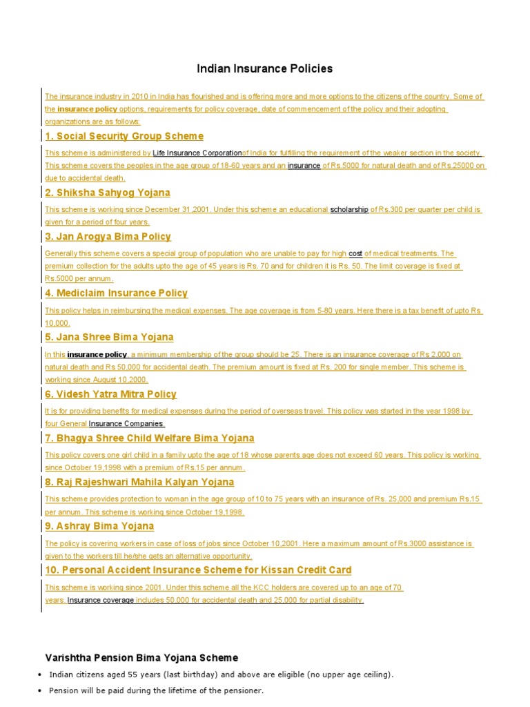 Indian Insurance Policies: Life Insurance Corporation Insurance | PDF ...