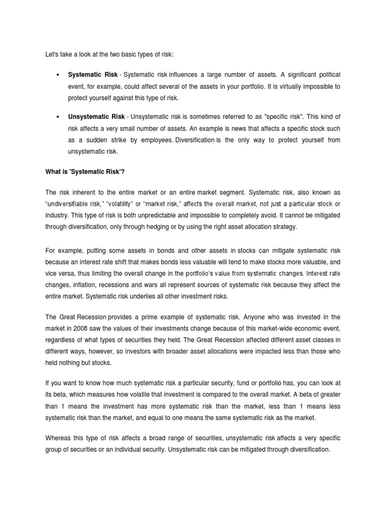 Beta and CAPM | PDF | Capital Asset Pricing Model | Beta (Finance)