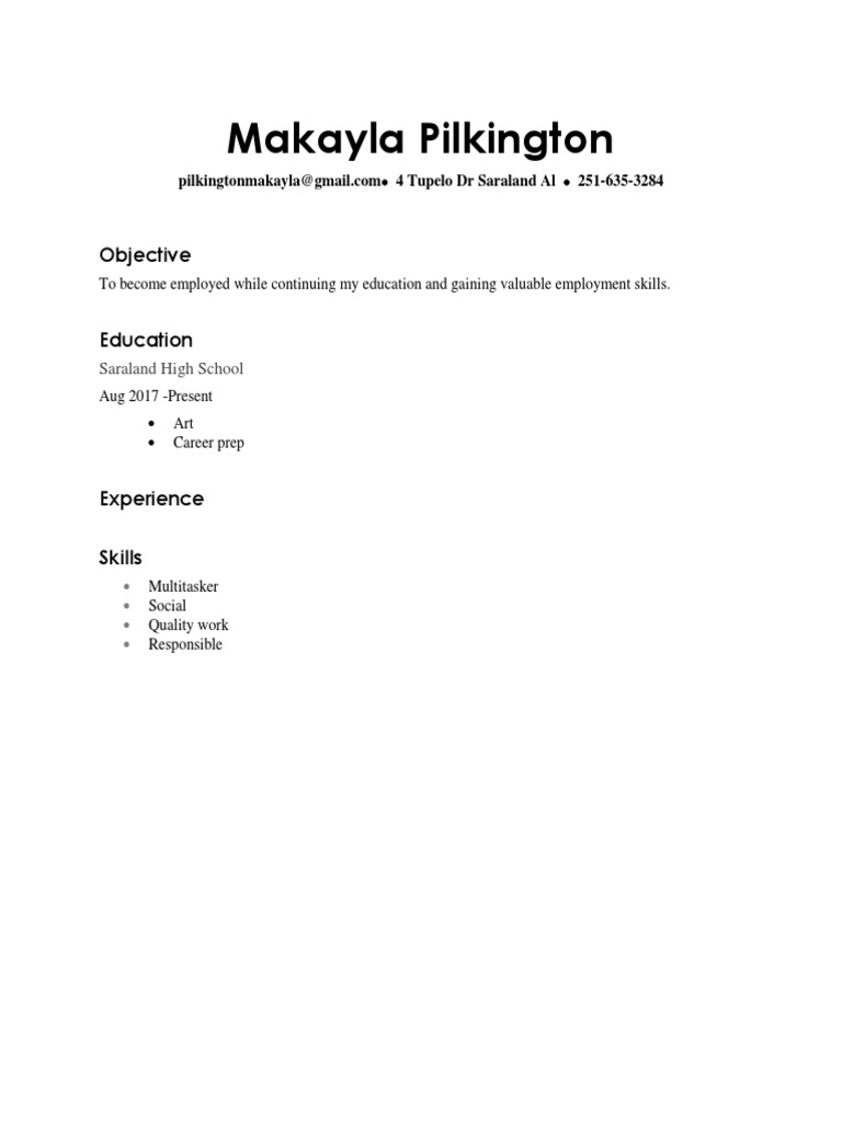 Resume Makayla | PDF | Career & Growth | Social Science