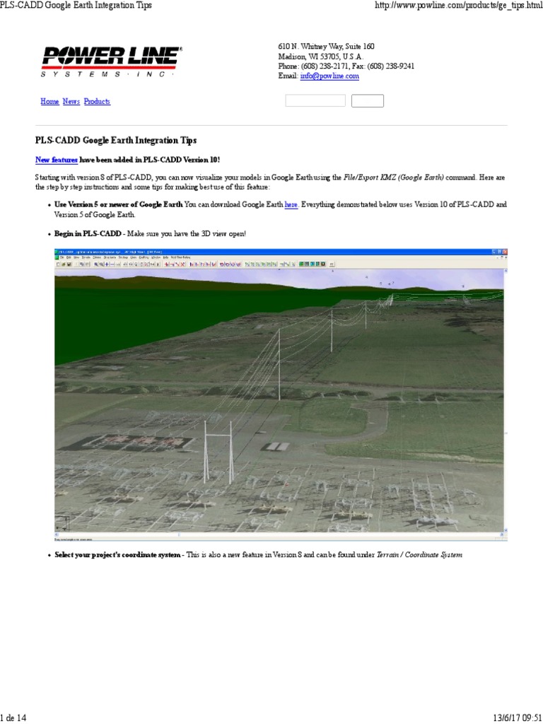 PLS CADD Google Earth | PDF | Computing | Software