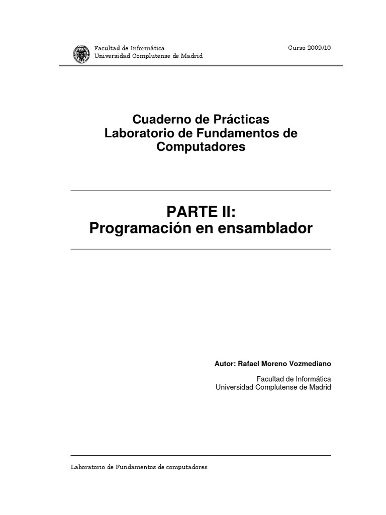 Ensamblador PDF | PDF | Lenguaje ensamblador | Programa de computadora