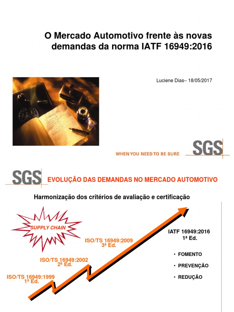 Apresentação SGS - IATF 16949-2016 PDF | PDF | Business | Science