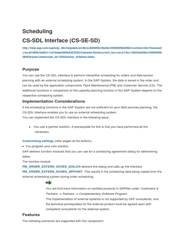 SAP CS Scheduling | PDF | Application Programming Interface | Subroutine