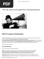 Celta Lesson Frameworks | PDF | Vocabulary | Human Communication