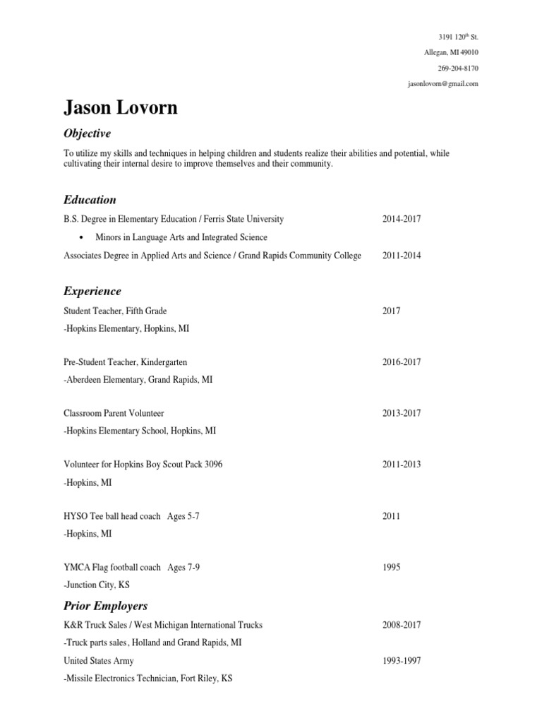 Jason Lovorn Resume | PDF