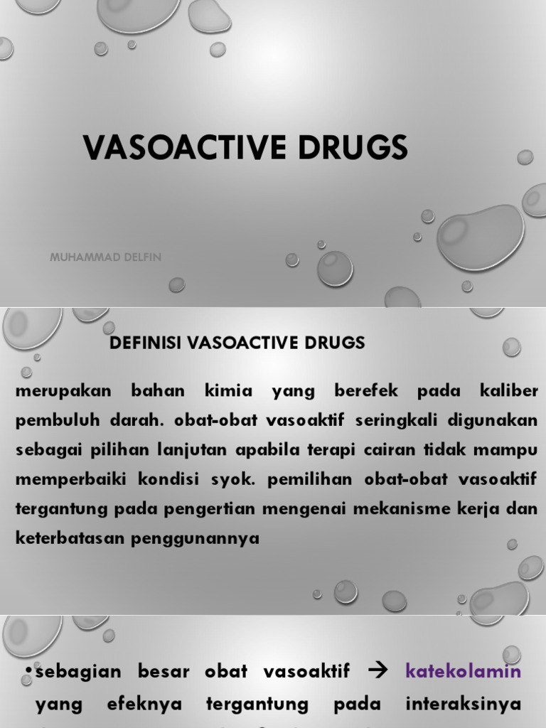 Vasoaktif Drugs | PDF