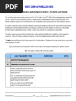 Customer Specific Requirements Matrix | Iso 9000 | Audit
