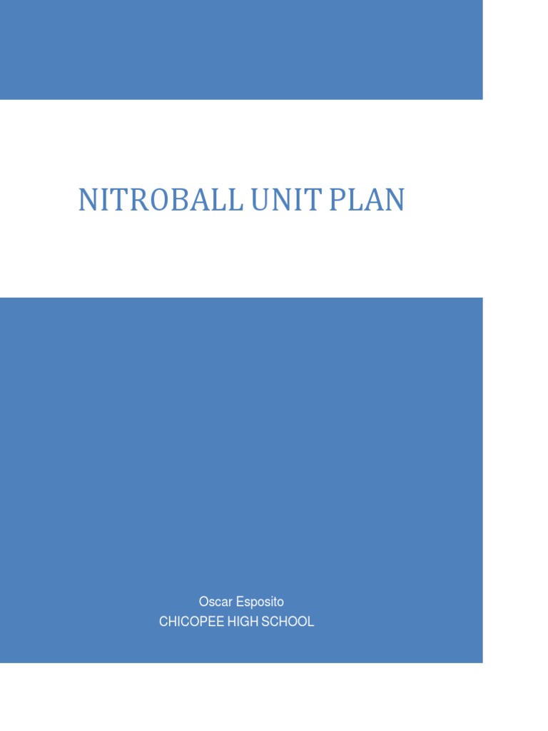 Unit Plan Nitroball | PDF | Volleyball | Educational Assessment