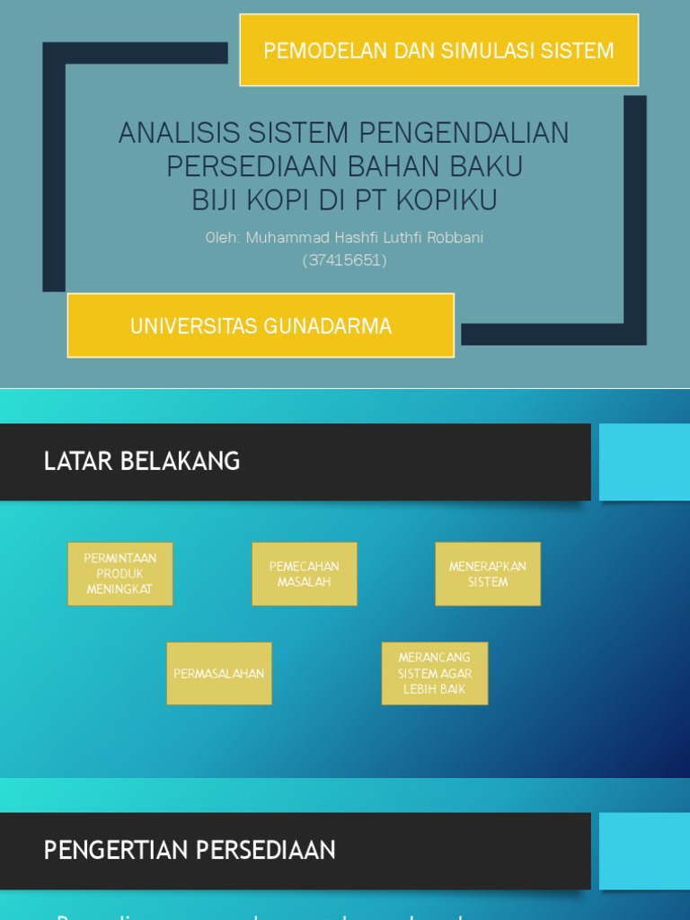 PowerPoint Simulasi Dan Pemodelan Sistem Inventory | PDF