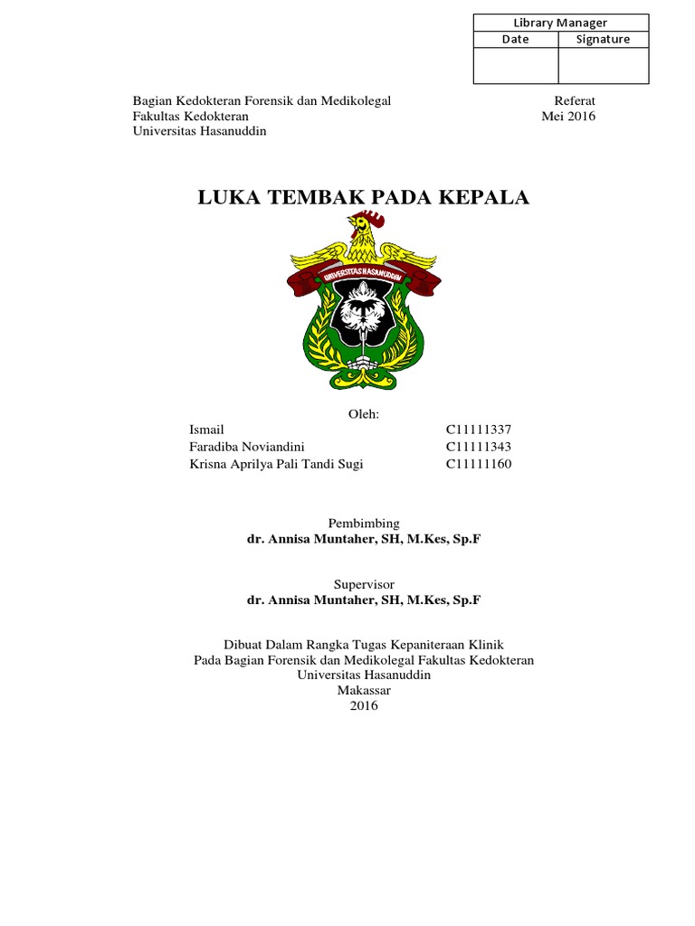 Luka Tembak: Analisis dan Klasifikasi | PDF