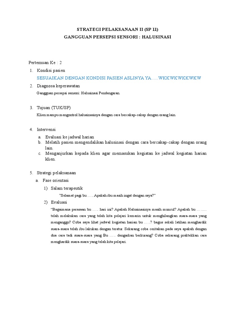 SP 2 Halusinasi | PDF
