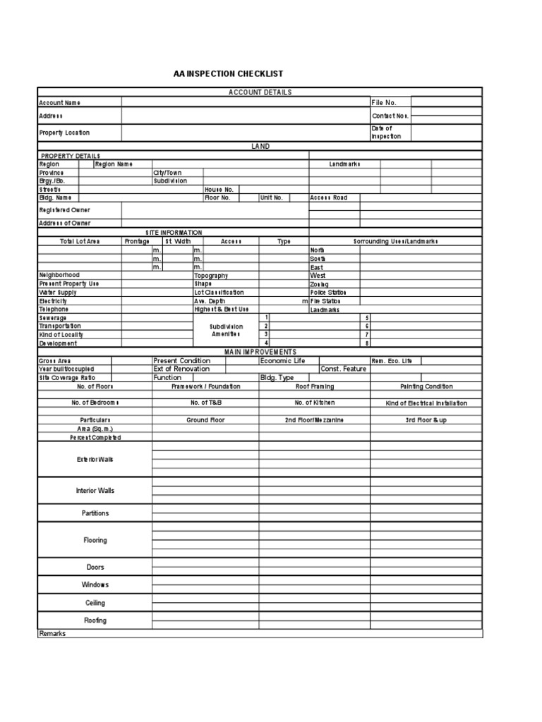 AA Checklist PDF | PDF | Land Lot | Heritage Registers