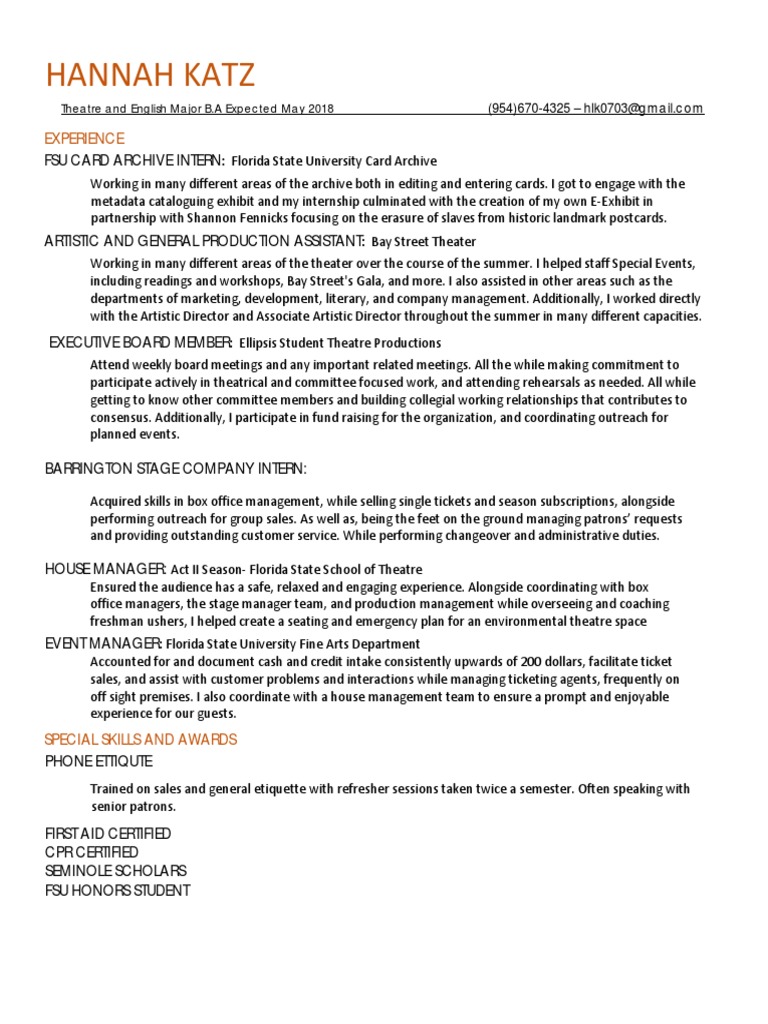 HK Fall Internship Resume | PDF | Internship | Job Hunting