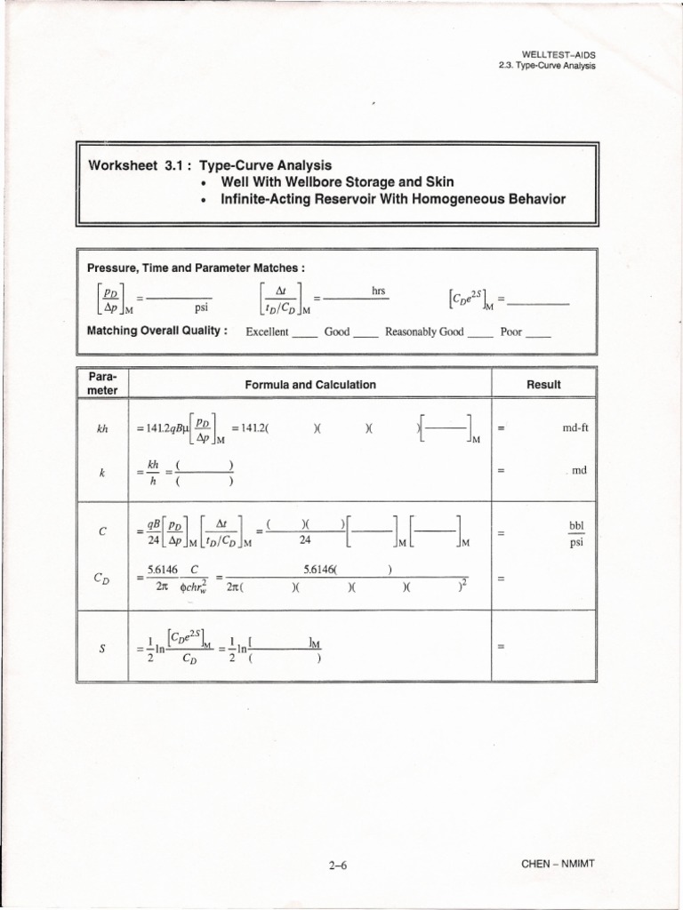 Type-Curve Analysis for Well Testing | PDF | Teaching Methods & Materials