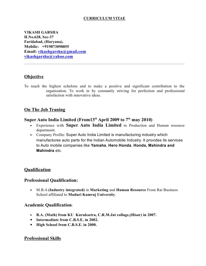 Vikash CV | PDF