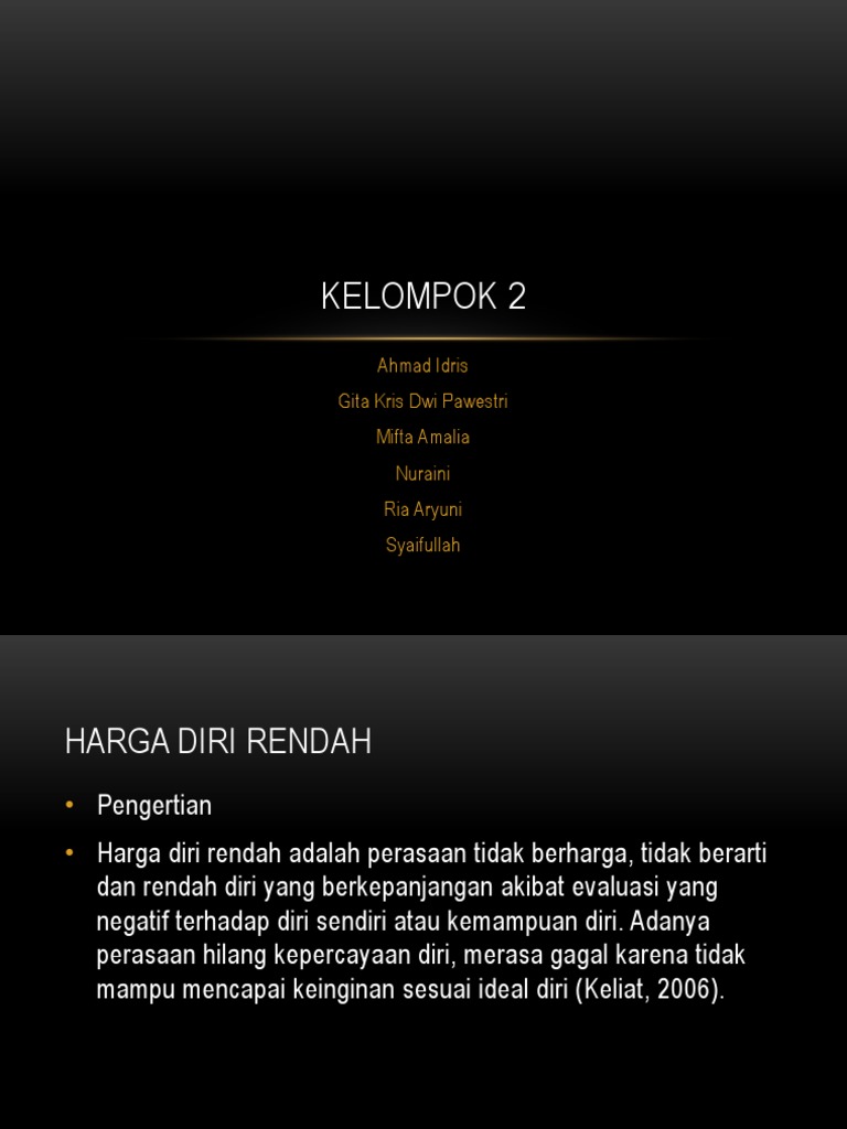 Proses dan Faktor Harga Diri Rendah | PDF