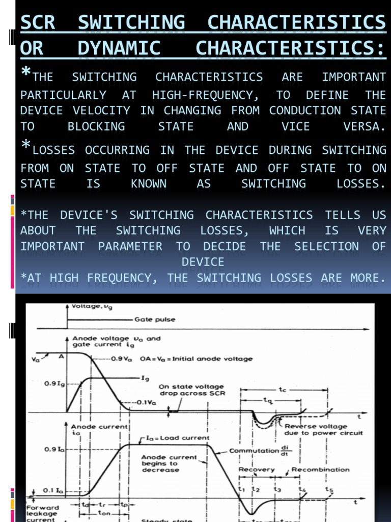 SCR Switching Characteristics OR Dynamic Characteristics | PDF | Field ...