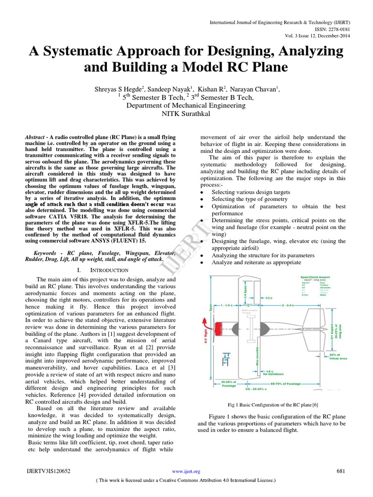 A Systematic Approach For Designing, Analyzing and Building A Model RC ...