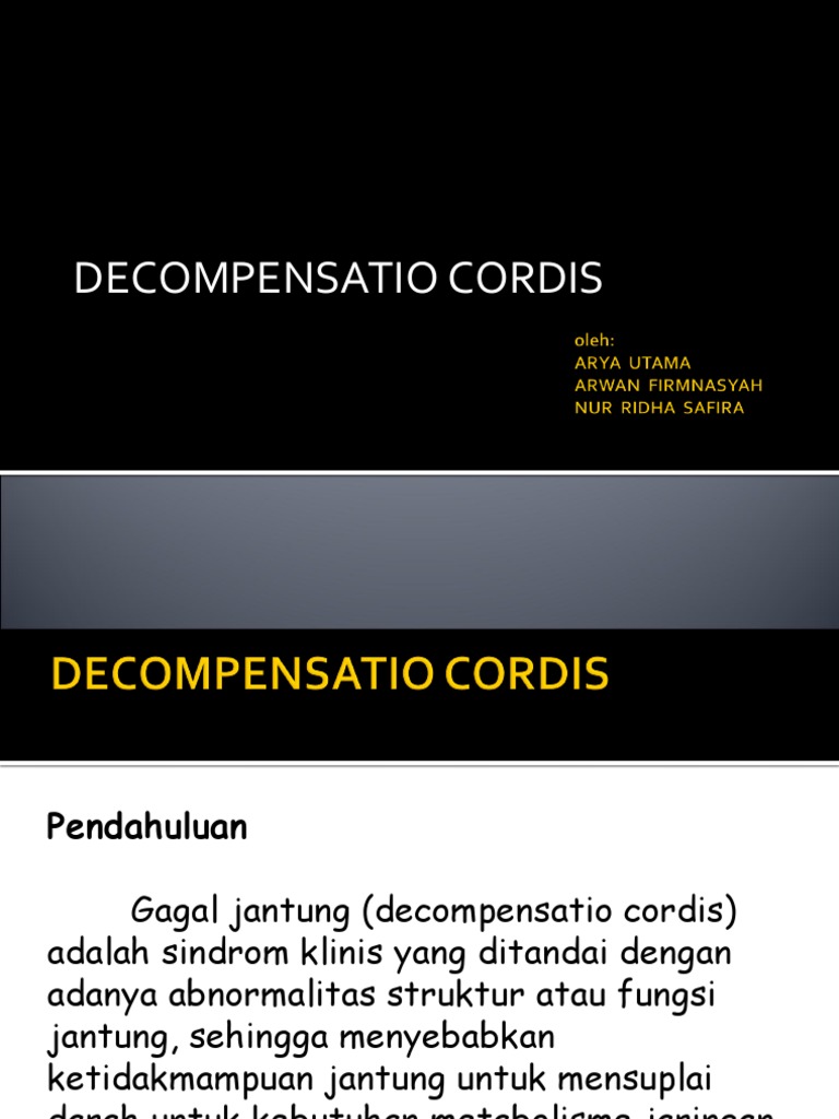 Decompensatio Cordis | PDF
