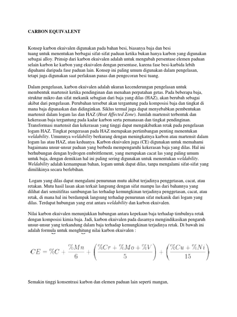 Carbon Equivalent | PDF