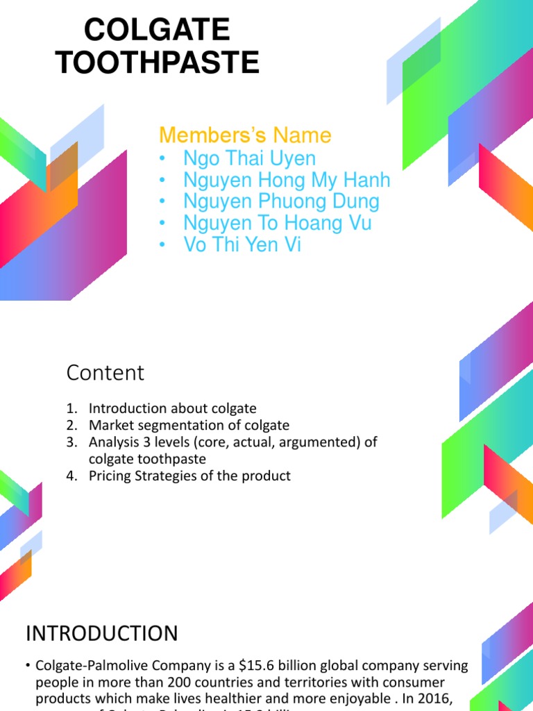 Colgate Toothpaste | PDF | Mergers And Acquisitions | Brand