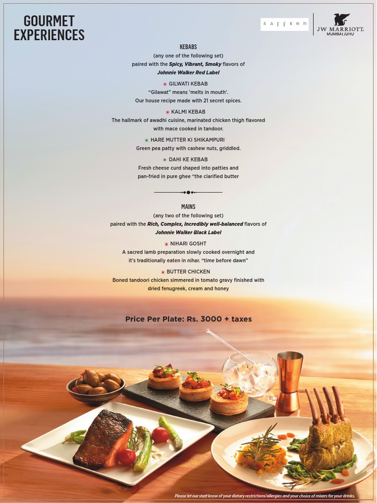 (TRI01344) JW Menu For JW Marriott (Saffron) A4 - PG 01&02 | PDF ...