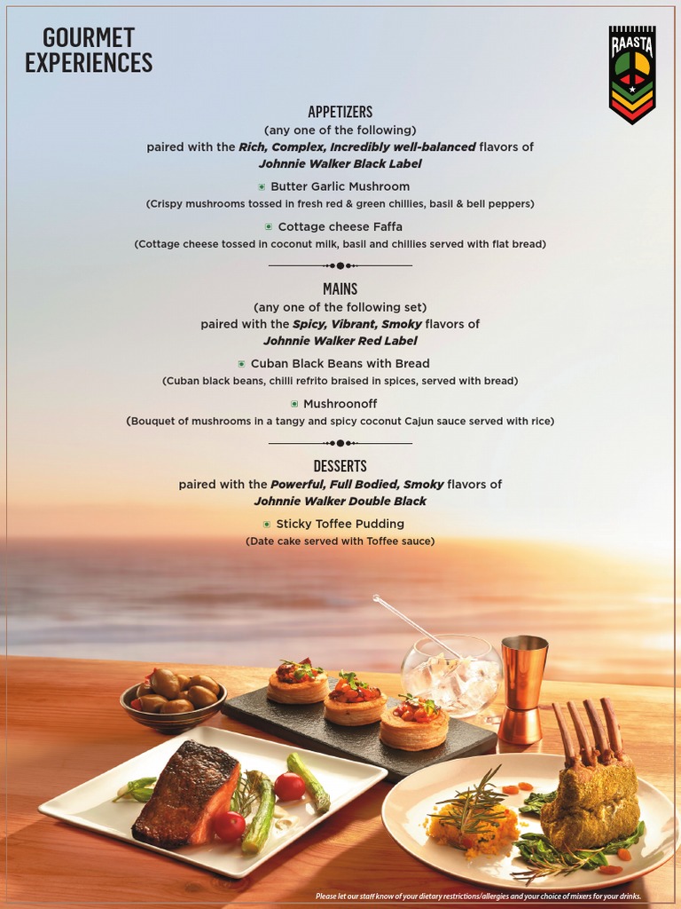 (TRI01344) JW Menu For Raasta - A5 (Gur) PG 1 | PDF