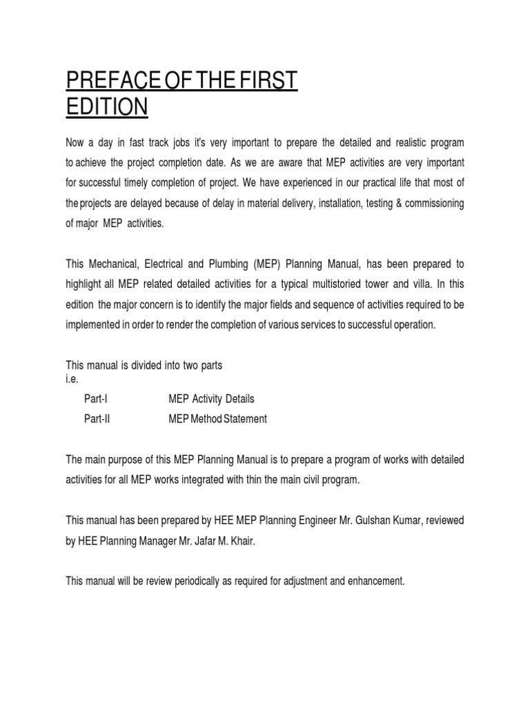 Mep Planning - Manual - Coordination | PDF | Plumbing | Fire Sprinkler ...