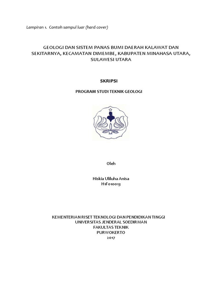 Format Cover Dan Lembar Pengesahan TGL UNSOED | PDF