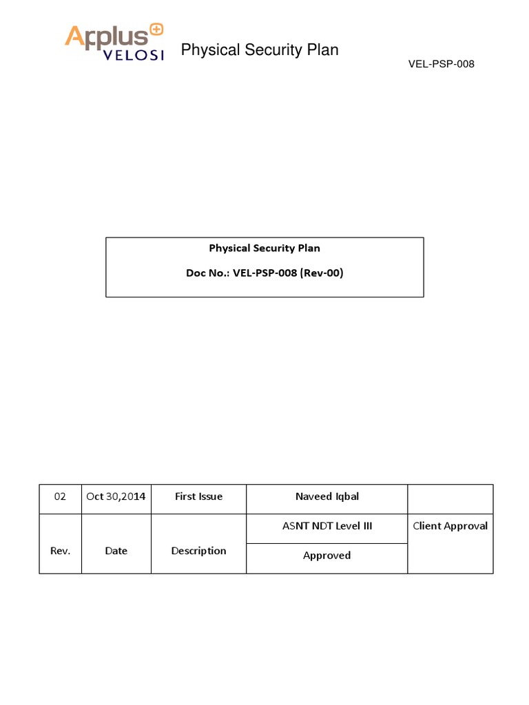 Physical Security Plan | Download Free PDF | Physical Security ...