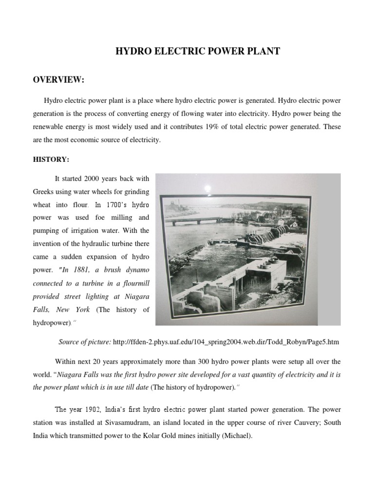 Hydroelectric Power Plant Overview | PDF | Dam | Hydroelectricity