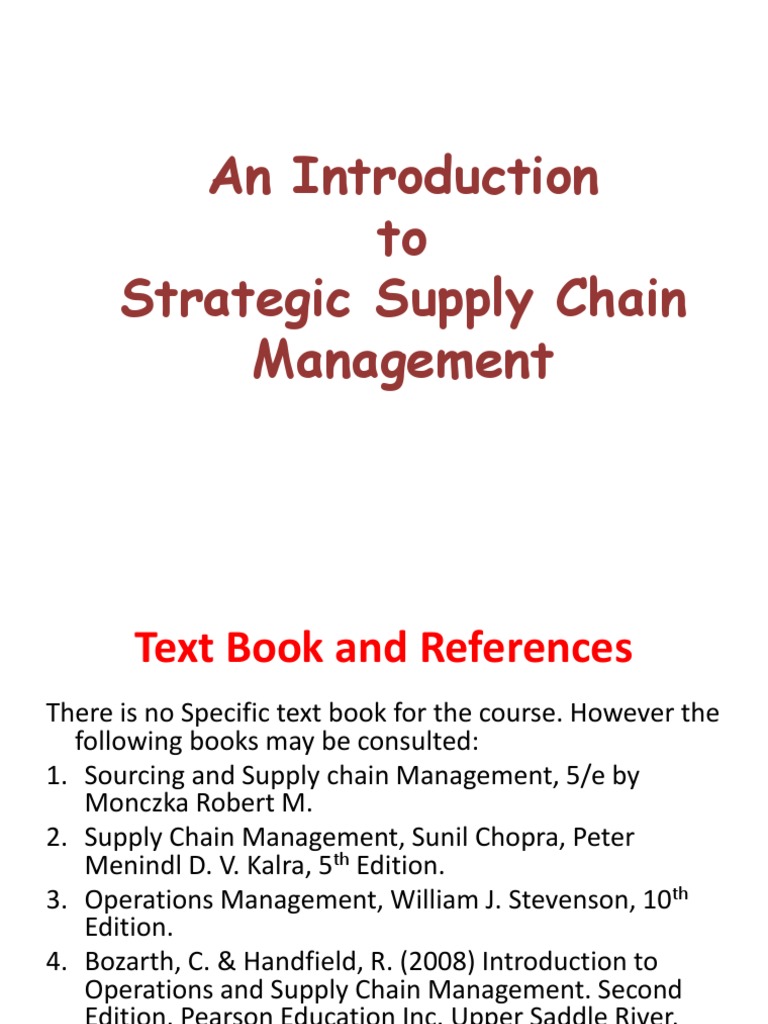 Introduction to Strategic Supply Chain Management | PDF | Supply Chain ...