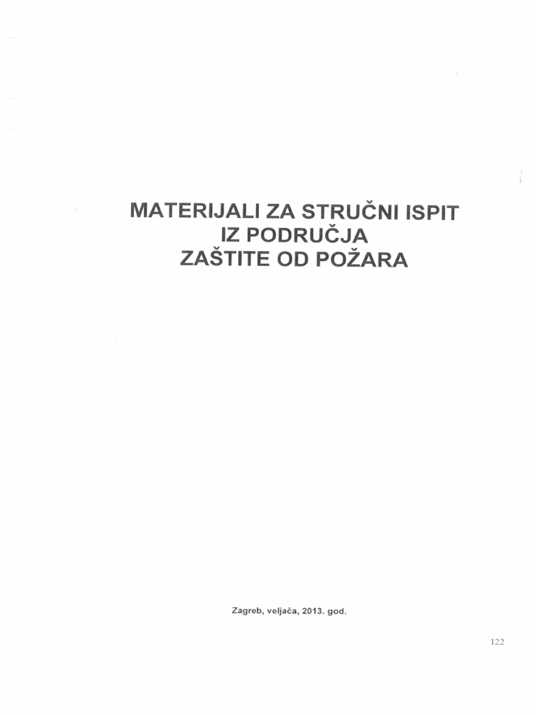 Skripta Za Stručni Ispit Zaštite Od Požara