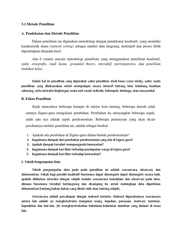 Metode Penelitian Kualitatif Wawancara | PDF